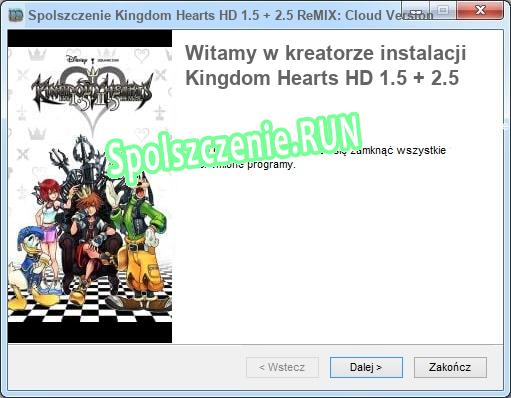 Kingdom Hearts HD 1.5 + 2.5 ReMIX: Cloud Version Spolszczenie » Spolszczenie gry