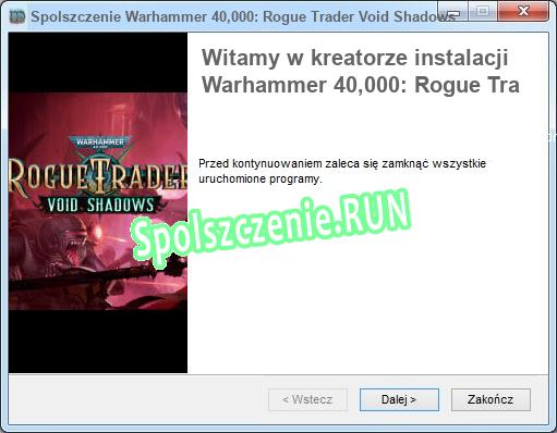 Warhammer 40,000: Rogue Trader Void Shadows Spolszczenie » Spolszczenie gry