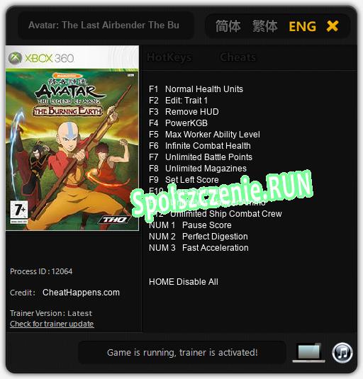 Avatar: The Last Airbender The Burning Earth: Cheats, Trainer +15 ...