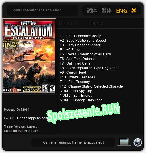 Joint Operations: Escalation: Cheats, Trainer +15 CheatHappens.com ...