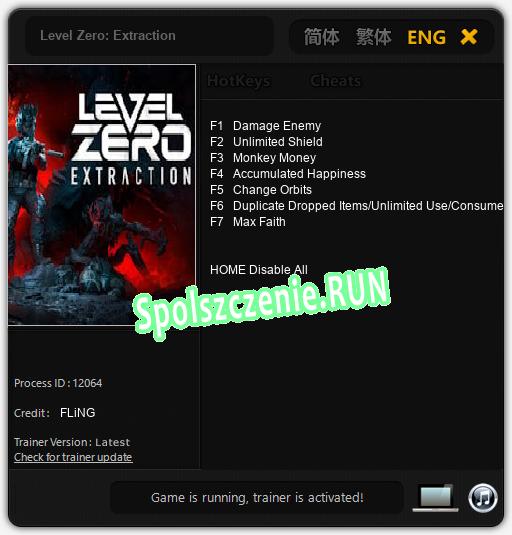 Level Zero: Extraction: Cheats, Trainer +7 FLiNG » Spolszczenie gry