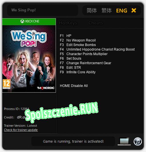 Treinador liberado para We Sing Pop! v1.0.8 » Spolszczenie gry